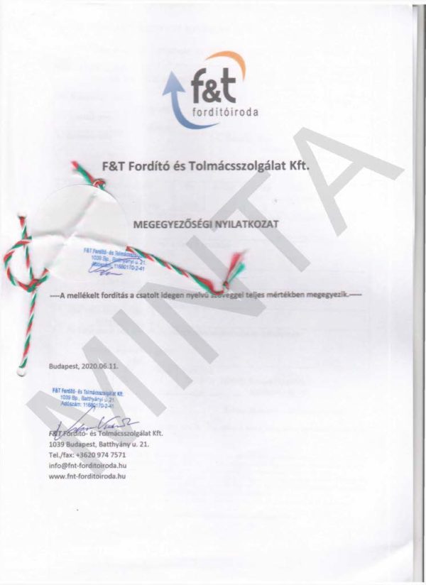 Hiteles és Hivatalos fordítás - NONSTOP FORDÍTÁS Fordítóiroda